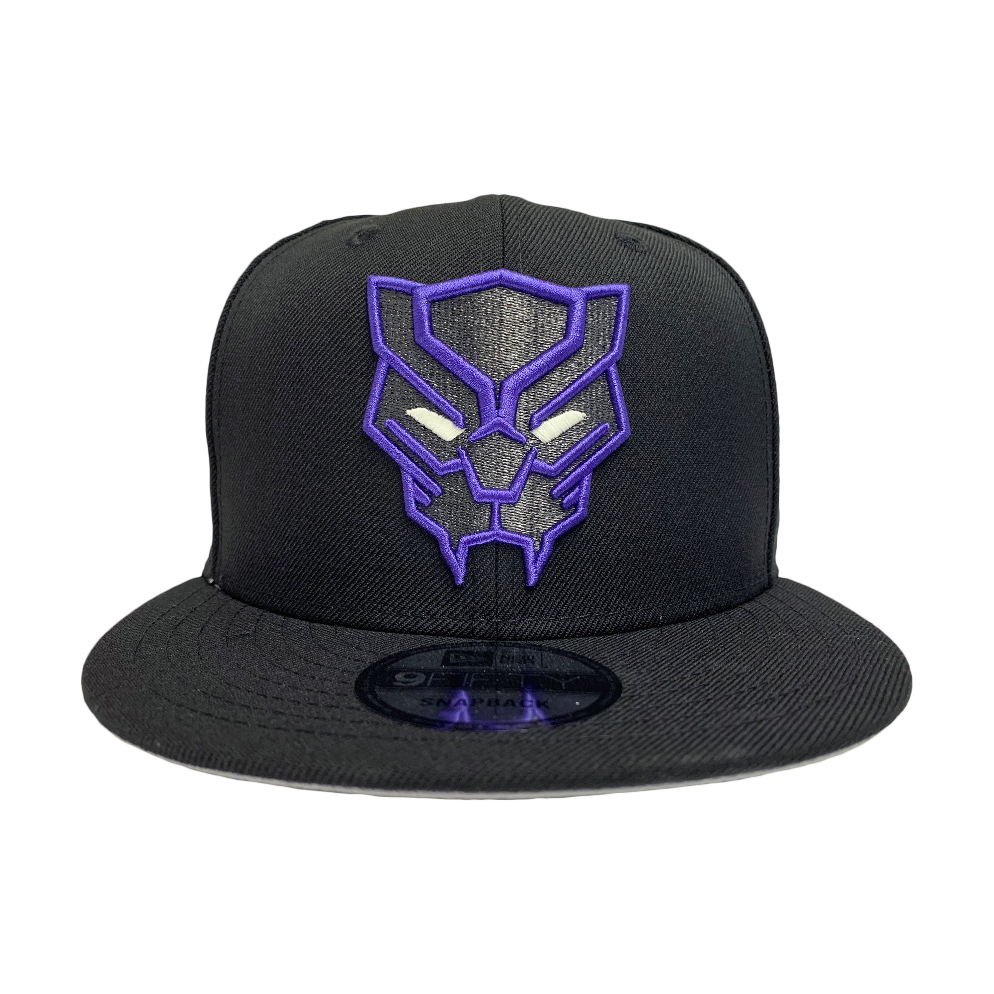 New Era 9FIFTY Marvel Black Panther Logo Snapback Hat Cap Black Fundom