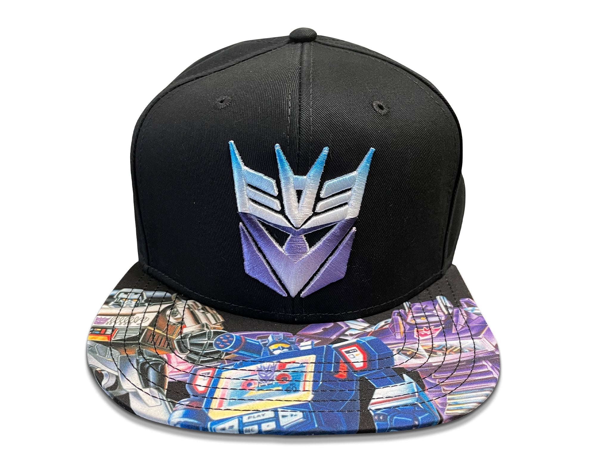 Transformers Decepticons Color Shield 80's Black Snapback Cap Hat – Fundom