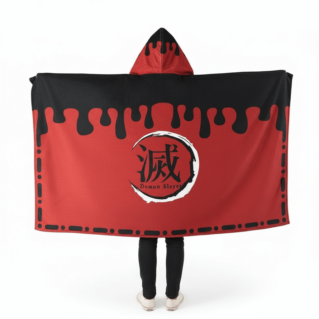 Demon Slayer: Kimetsu no Yaiba - Kokushibo Blanket Cosplay Cloak Hooded ...
