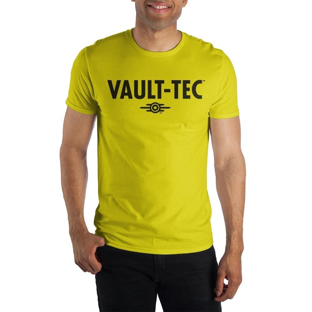 Fallout 76 Vault-tec Yellow Adult T-Shirt – Fundom
