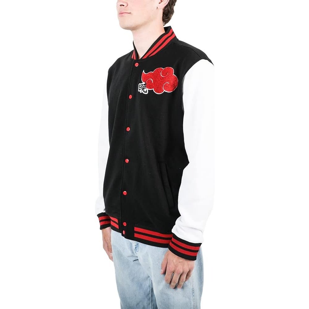Naruto Shippuden Akatsuki Clan Symbol Men's Letterman Jacket Fundom
